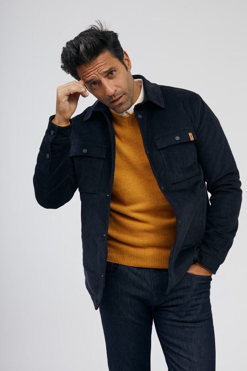 Multi-pocket ribbed velvet jacket - MCS ex Marlboro Classic's